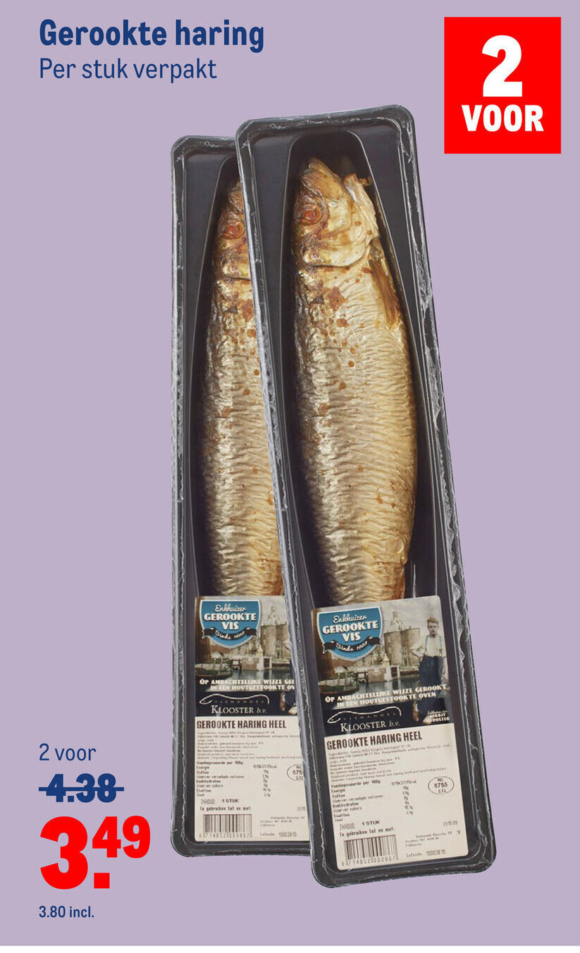 Gerookte haring aanbieding bij Makro