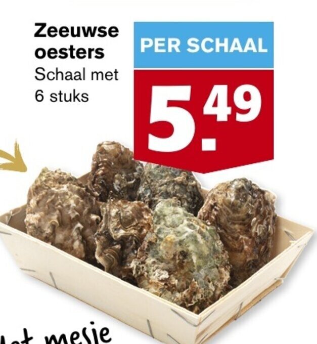 Zeeuwse oesters 6 stuks aanbieding bij Hoogvliet