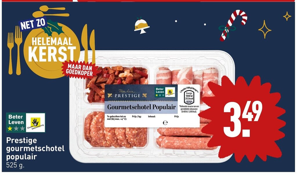 Prestige gourmetschotel populair 525 gram aanbieding bij ALDI