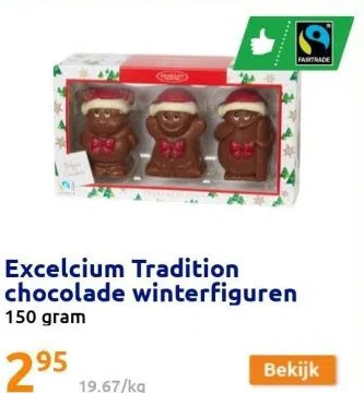 Excelcium tradition chocolade winterfiguren aanbieding bij Action