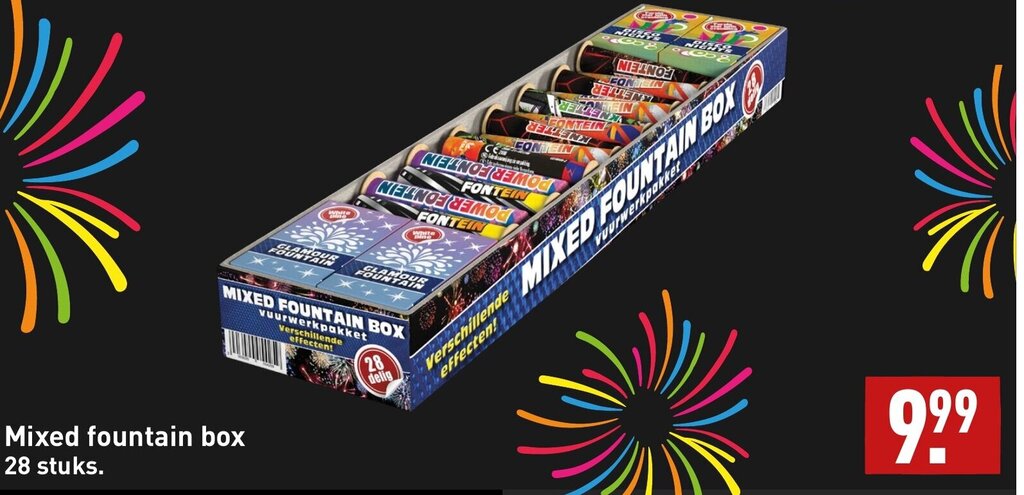 Mixed fountain box 28 stuks aanbieding bij ALDI