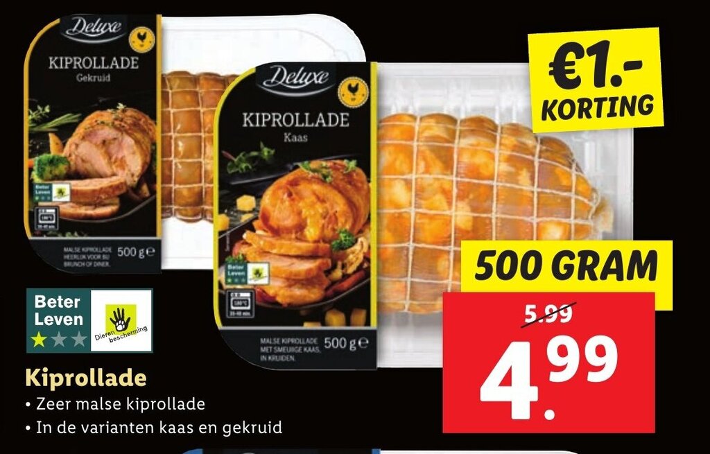 Kiprollade 500g aanbieding bij Lidl