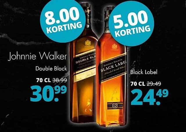 Johnnie walker double black black label aanbieding bij Mitra