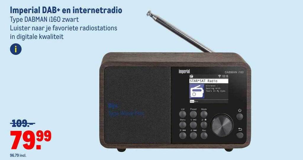 Imperial dab+ en internetradio aanbieding bij Makro