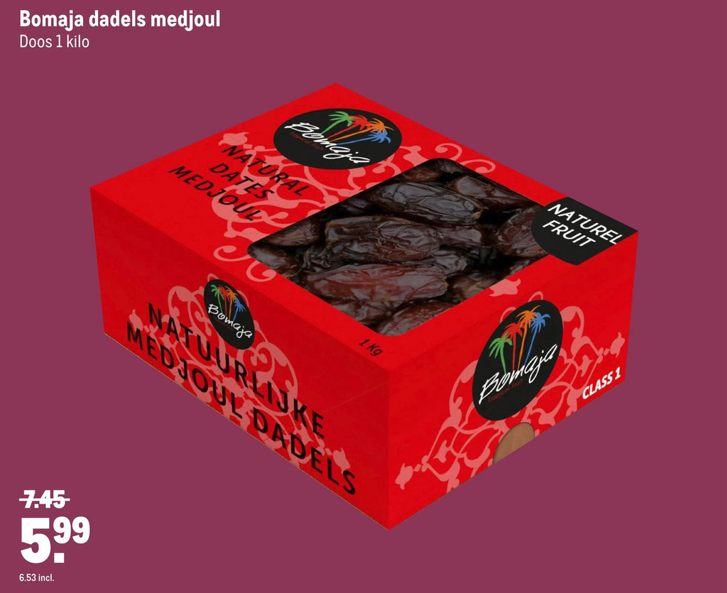 Bomaja dadels medjoul aanbieding bij Makro