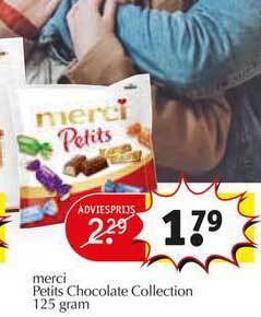 Merci petits chocolate collection 125 gram aanbieding bij Kruidvat