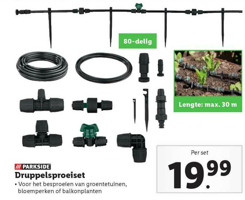 Parkside Druppelsproeiset aanbieding bij Lidl