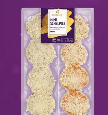 Ah excellent mini-schelpjes aanbieding bij Albert Heijn
