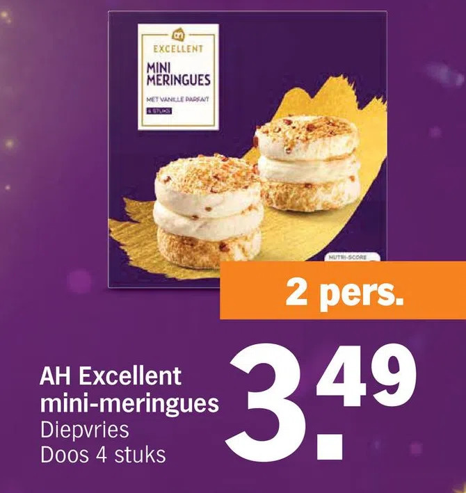 Ah excellent mini-meringues aanbieding bij Albert Heijn