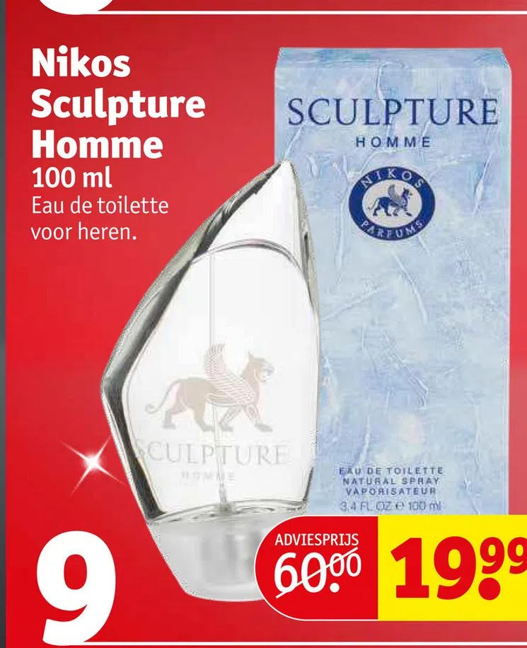 Nikos sculpture homme aanbieding bij Kruidvat