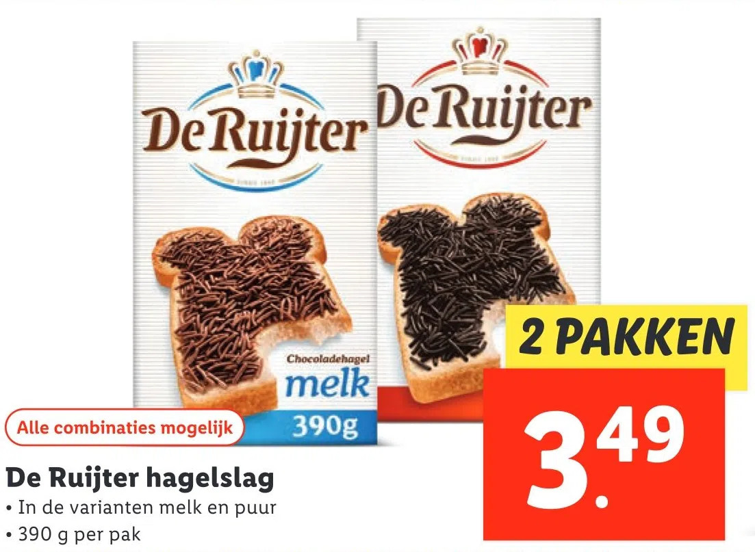 De ruijter hagelslag aanbieding bij Lidl