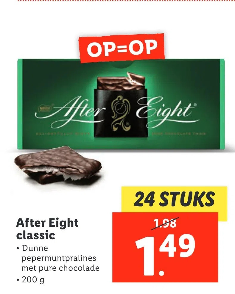 After eight classic aanbieding bij Lidl