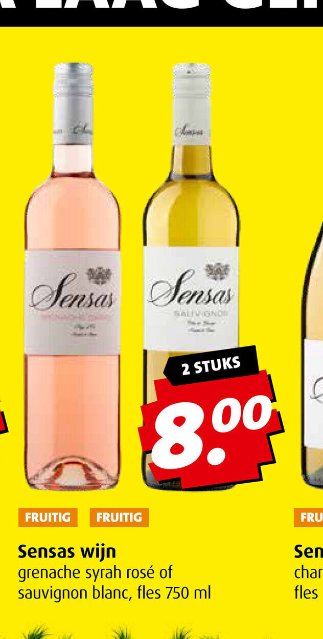 Sensas wijn grenache syrah rose of sauvignon blanc fles 750 ml 2 stuks ...