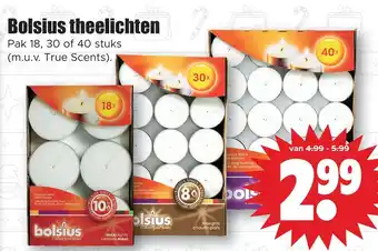 Bolsius theelichten aanbieding bij Dirk