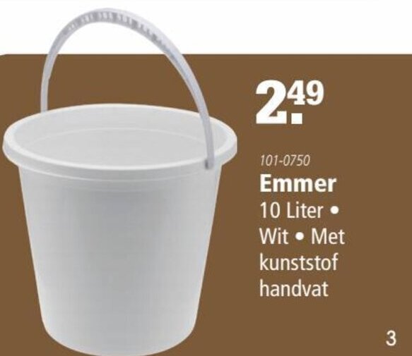Emmer 10 liter aanbieding bij Marskramer