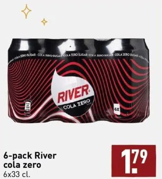 6-pack river cola zero 6x33 cl. aanbieding bij ALDI