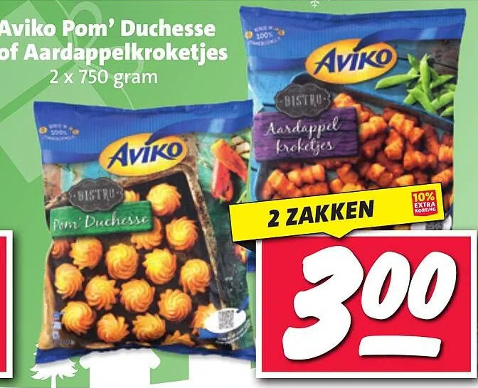 Aviko pom' duchesse of aardappelkroketjes aanbieding bij Nettorama