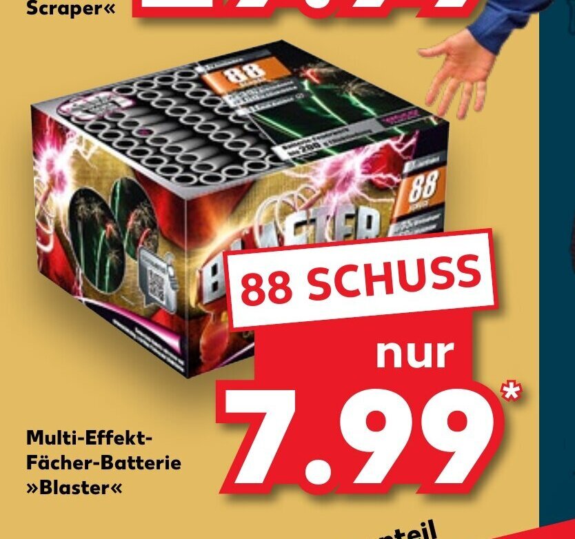 Multi-Effekt-Facher-Batterie Blaster 88 schuss aanbieding bij Kaufland DE