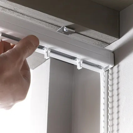 Madeco rail voor verticale lamellen 89mm centrale opening wit 320cm ...