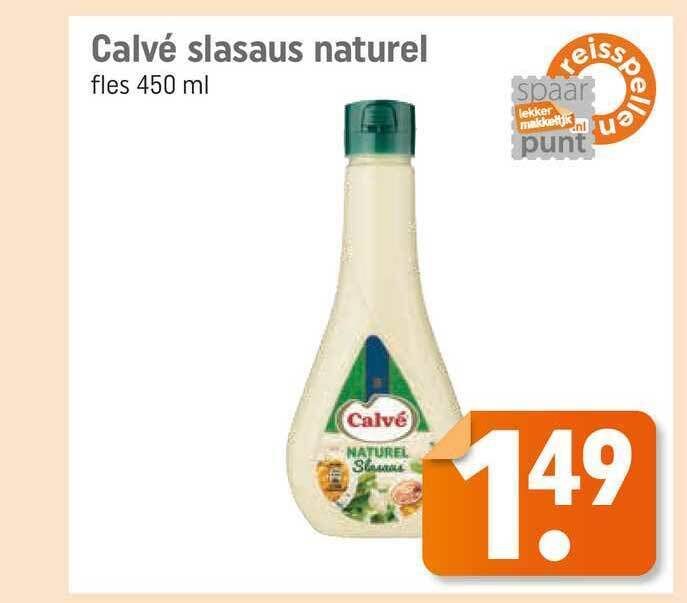 Calvé Slasaus Naturel 450 Ml aanbieding bij Lekker Makkelijk