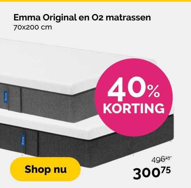 Emma original en o2 matrassen aanbieding bij Beter Bed