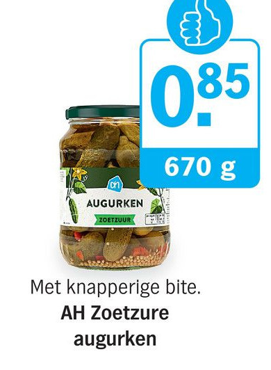 AH Zoetzure augurken aanbieding bij Albert Heijn