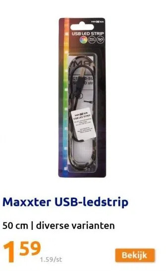 Maxxter usb-ledstrip aanbieding bij Action