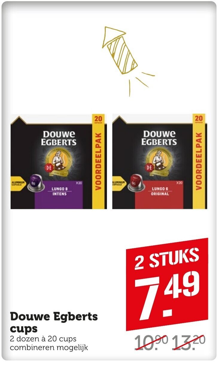 Douwe Egberts cups aanbieding bij Coop
