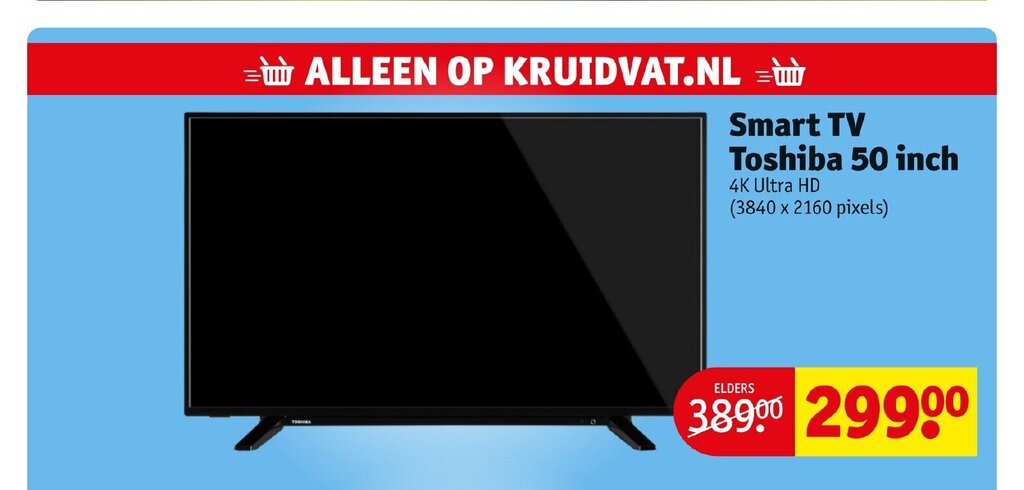 Smart TV Toshiba 50 inch aanbieding bij Kruidvat