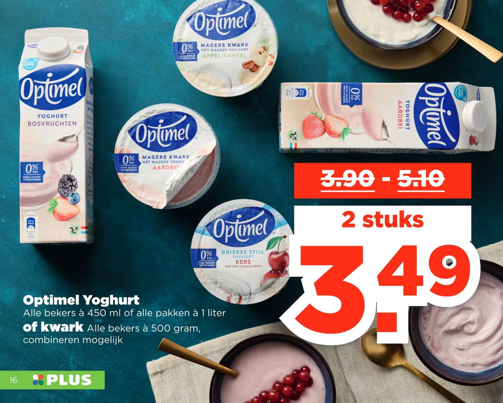 Optimel yoghurt aanbieding bij PLUS