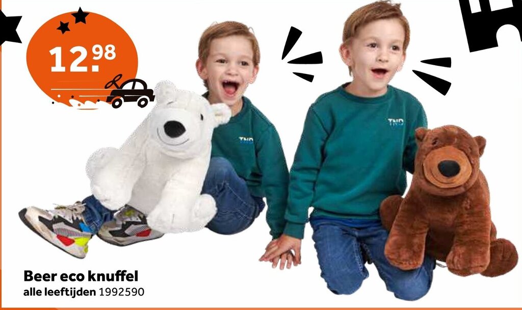 Beer eco knuffel aanbieding bij Intertoys