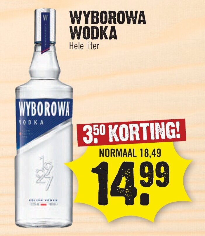 Wyborowa wodka aanbieding bij Dirk