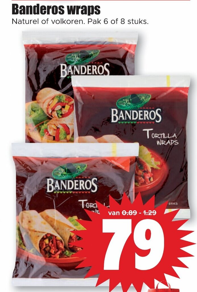 Banderos wraps aanbieding bij Dirk