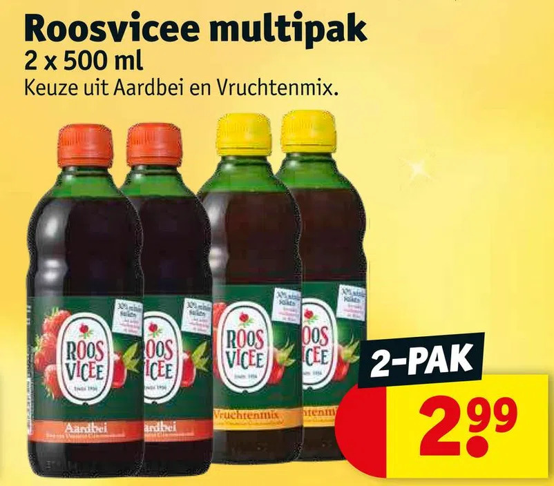Roosvicee multipak aanbieding bij Kruidvat