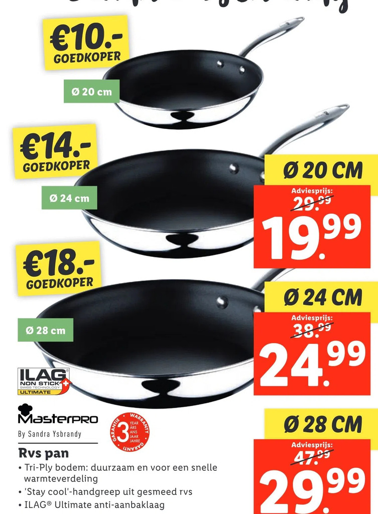 Rvs pan aanbieding bij Lidl