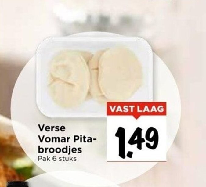Verse Vomar Pita-broodjes 6 stuks aanbieding bij Vomar Voordeelmarkt