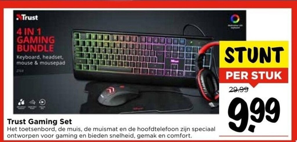 Trust Gaming Set aanbieding bij Vomar Voordeelmarkt