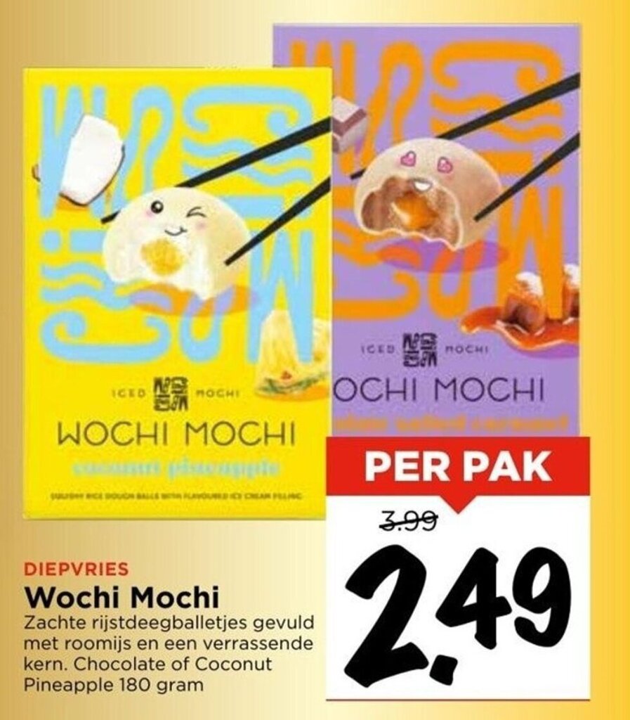 Wochi Mochi 180 gram aanbieding bij Vomar Voordeelmarkt