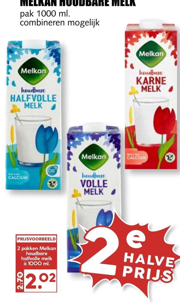 Melkan houdbare melk aanbieding bij MCD Supermarkt