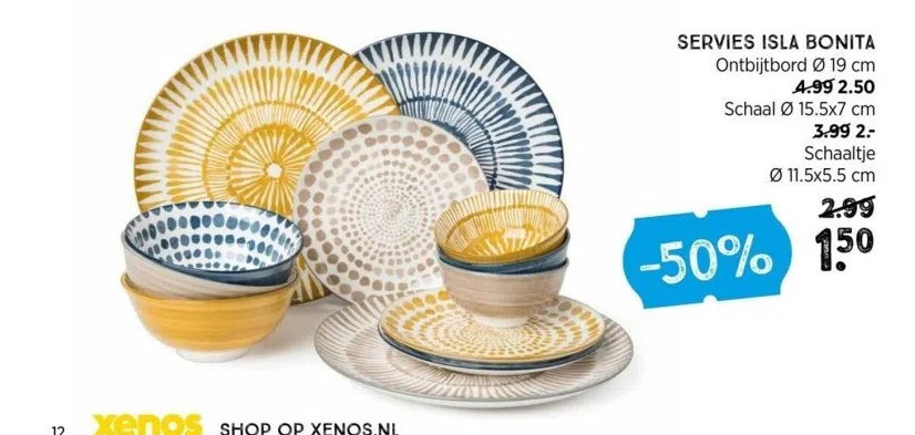 Servies isla bonita aanbieding bij Xenos