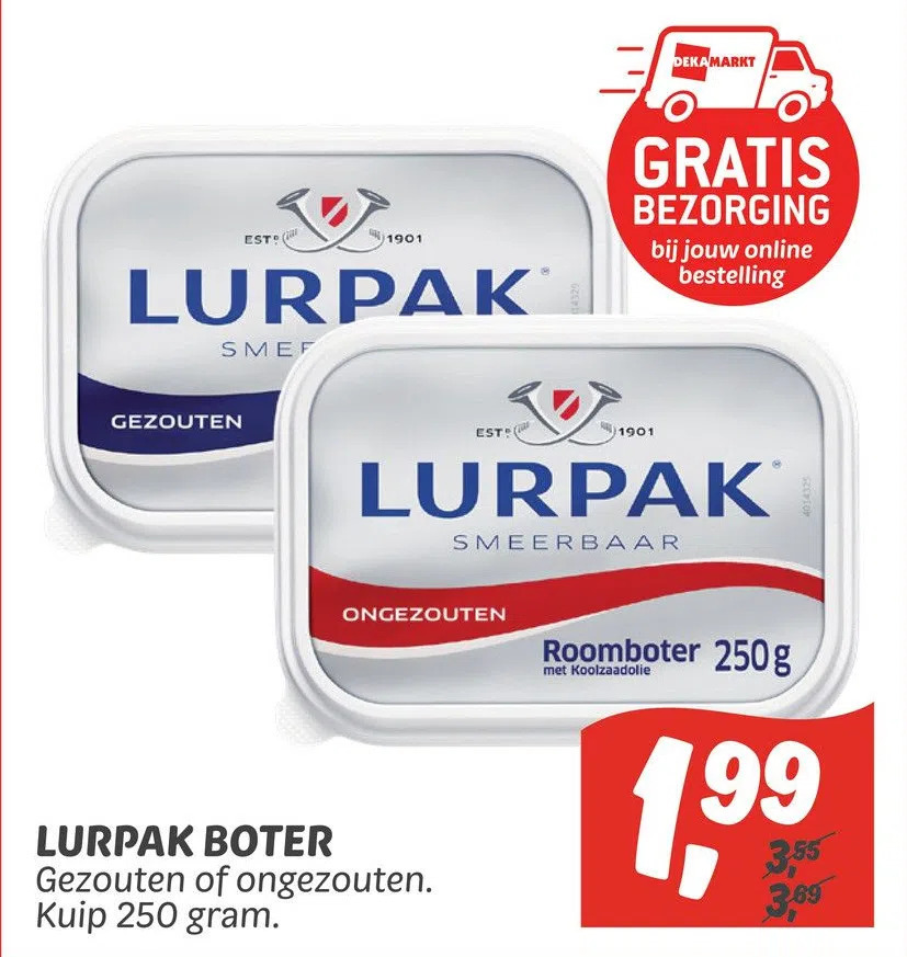 Lurpak boter aanbieding bij Dekamarkt