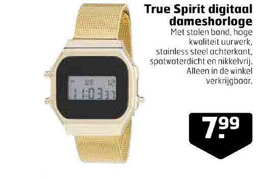 True spirit digitaal dameshorloge aanbieding bij Trekpleister
