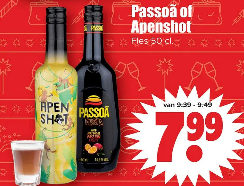 Passoã of apenshot aanbieding bij Dirk