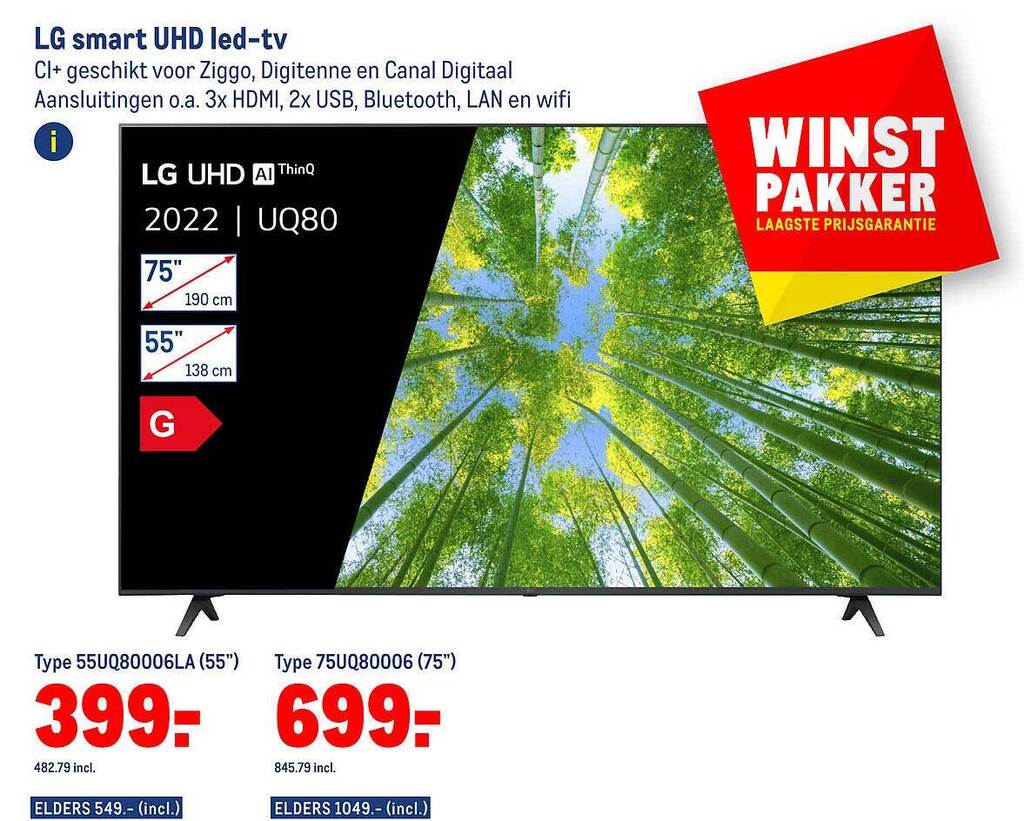 Lg smart uhd led-tv aanbieding bij Makro