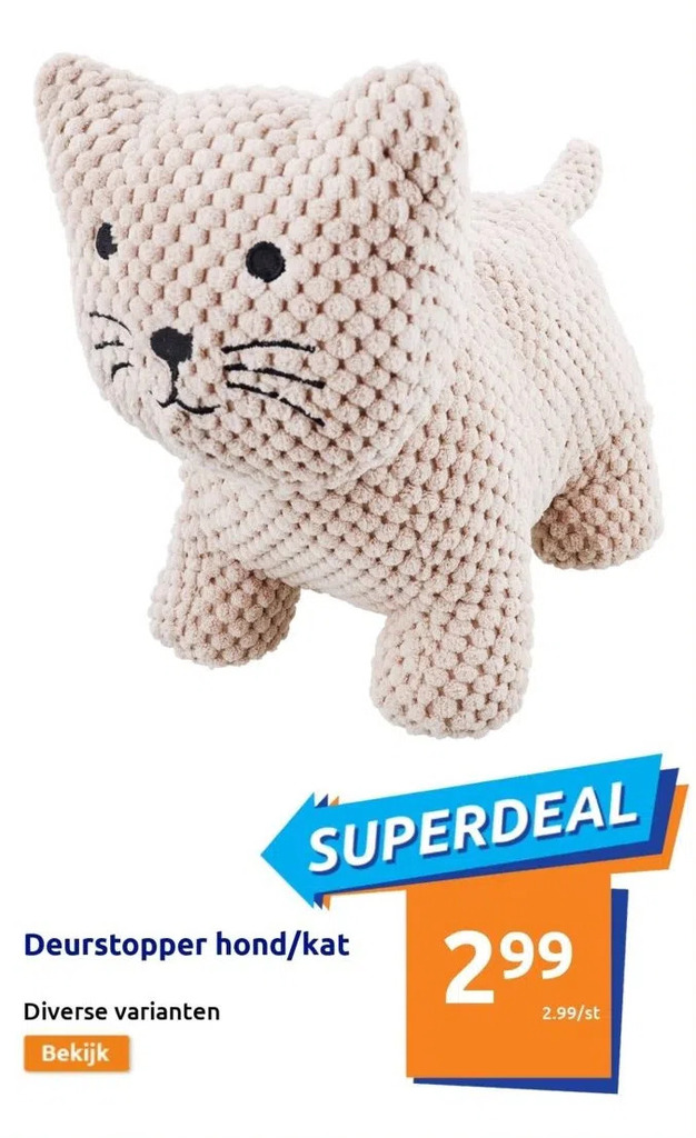 Deurstopper hond/kat aanbieding bij Action