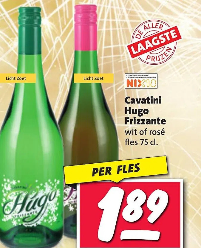 Cavatini hugo frizzante aanbieding bij Nettorama