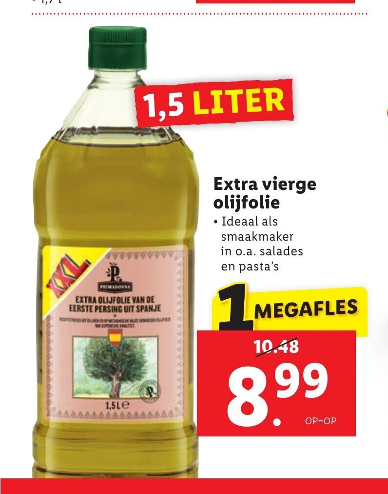 Extra vierge olijfolie 1,5 liter aanbieding bij Lidl
