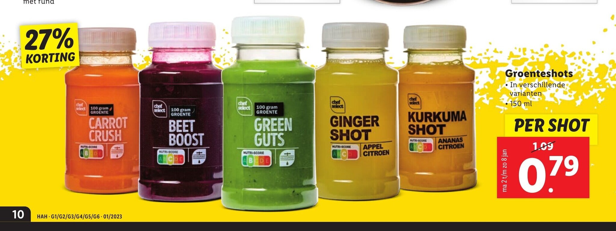 Groenteshots 150 ml per shot aanbieding bij Lidl