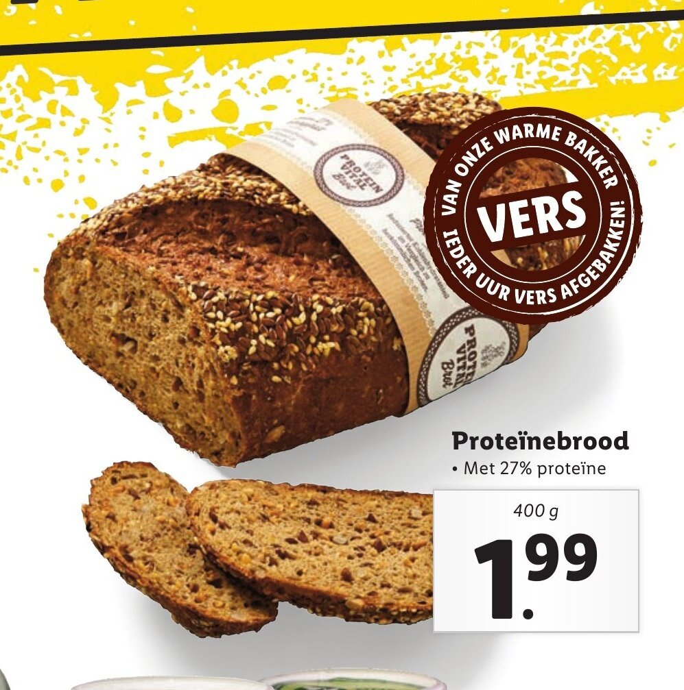 Proteinebrood 400 g aanbieding bij Lidl