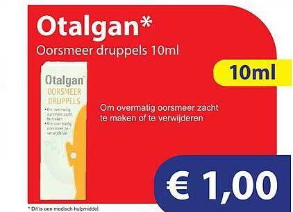 Otalgan oorsmeer druppels 10ml aanbieding bij Die Grenze